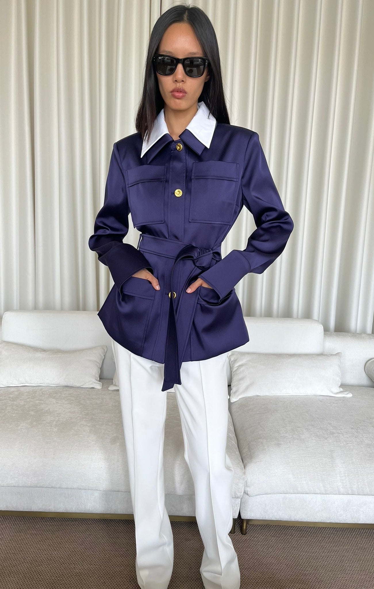 JULIA Satin Jacket – Elif Cığızoğlu